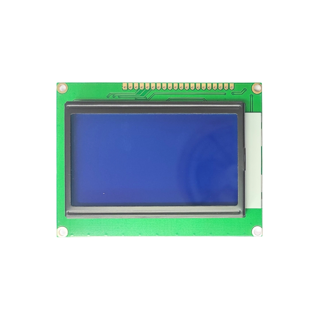 128x64 Serial Interface Graphics Blue Color LCD Display - Hacktronics