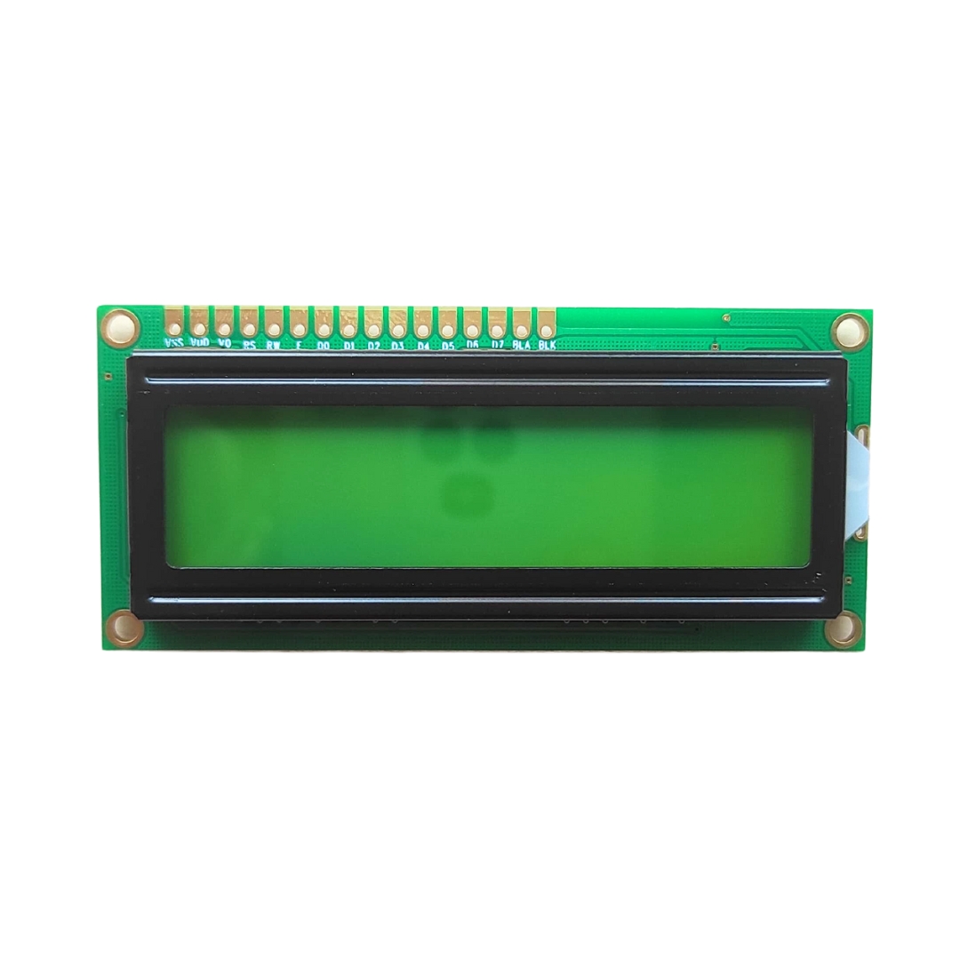 16x02 Green Color Wider LCD Display - Hacktronics