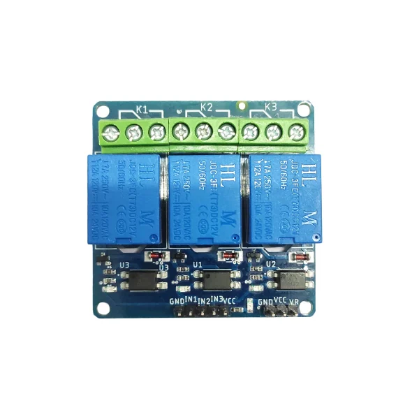 3 Channel 12V Relay Board With Optocoupler - Hacktronics