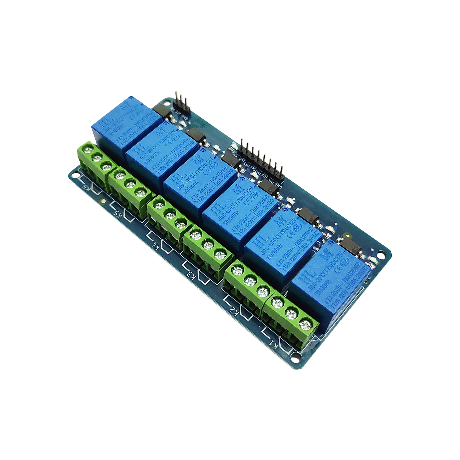 6 Channel 12V Relay Board - Hacktronics