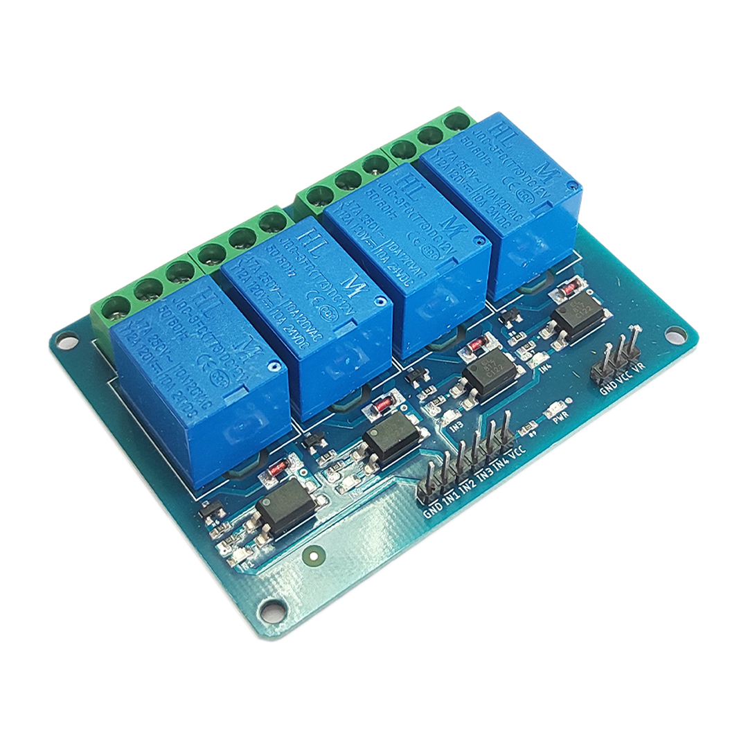 4 Channel 12V Relay Board - Hacktronics