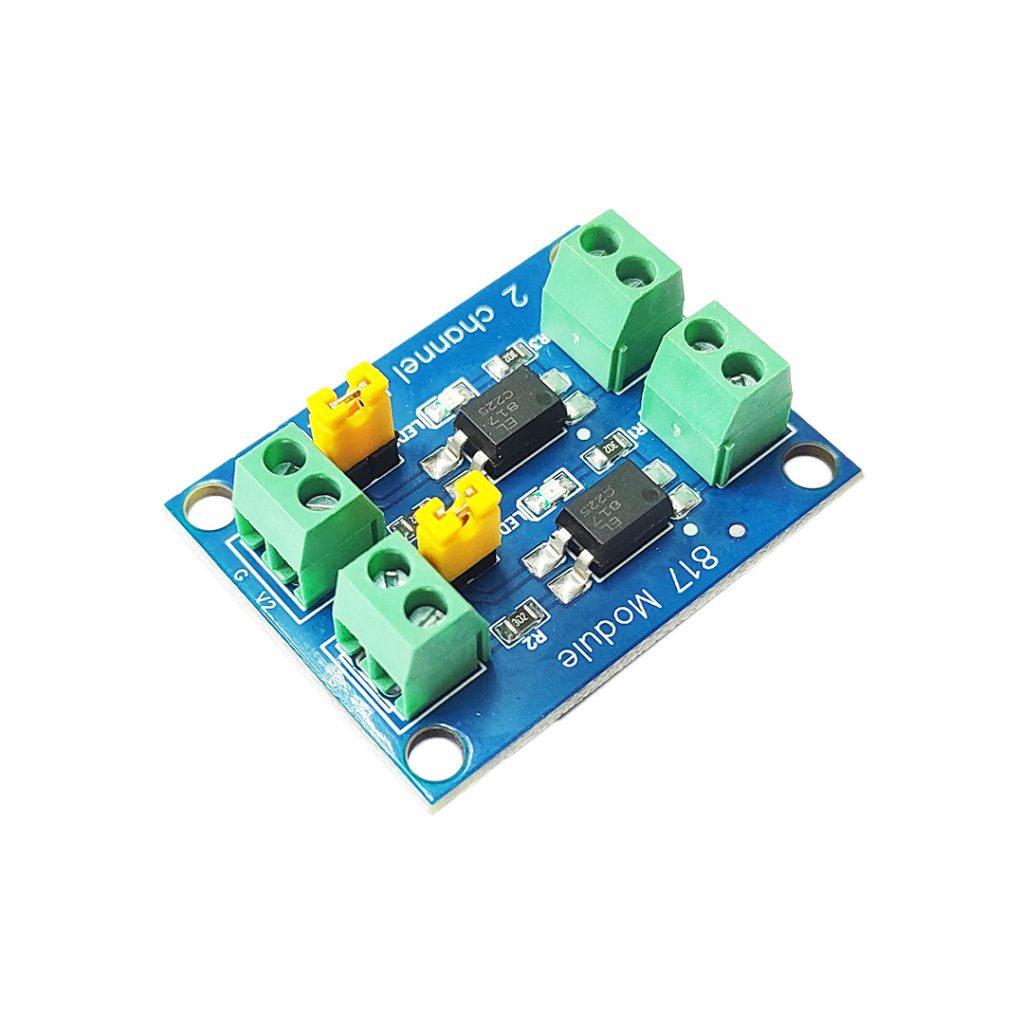PC817 2 Channel Optocoupler Isolation Module - Hacktronics