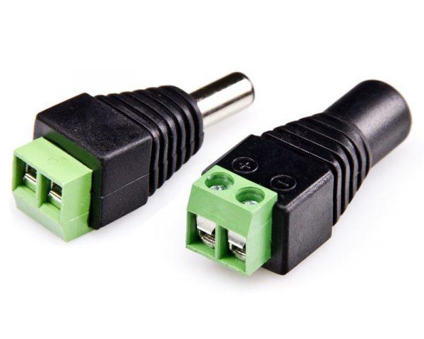 1 Pair Male and Female DC Power Jack Adapter Connector Plug - Hacktronics