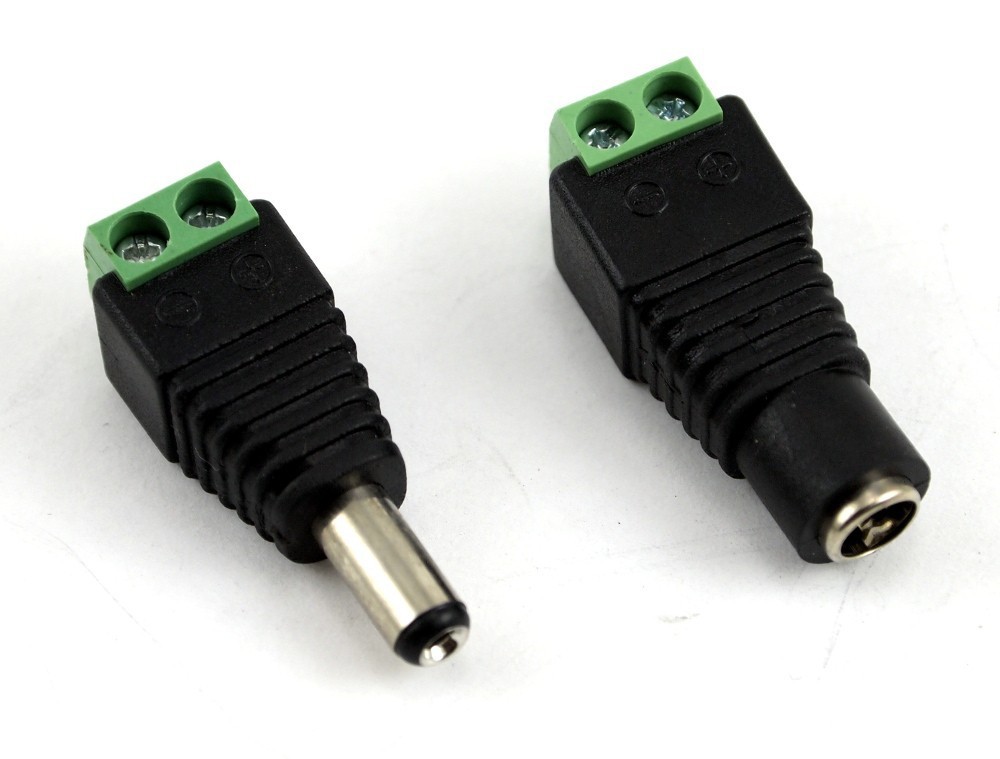 1 Pair Male and Female DC Power Jack Adapter Connector Plug - Hacktronics