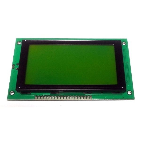 128x64 Dots Graphic LCD Display with Yellow Backlight - Hacktronics