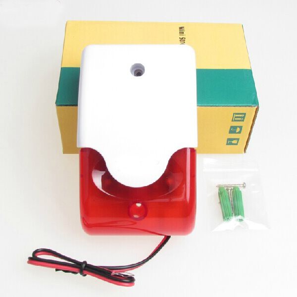 12V Sound and Light Siren Flashing Warning LED Wired Alarm - Hacktronics