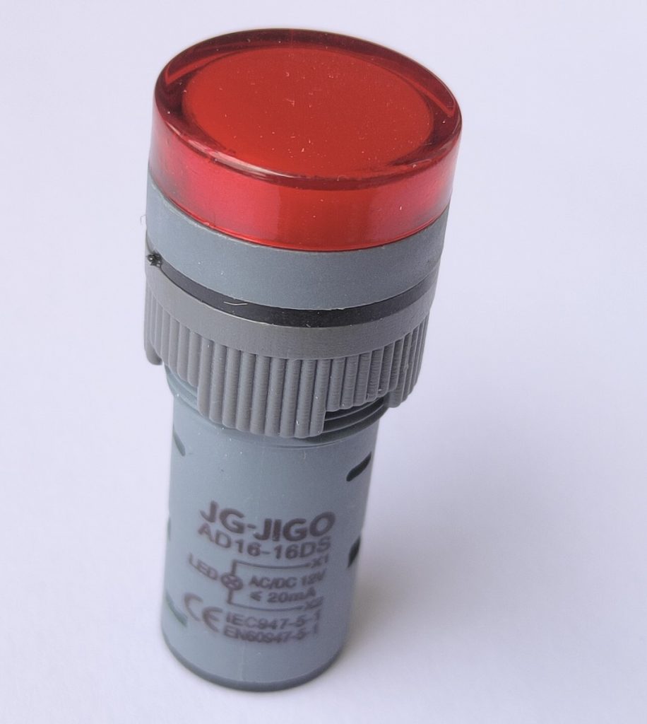 16MM Dia 12V Red Colour Panel Mount LED Light Indicator AD16-16DS ...