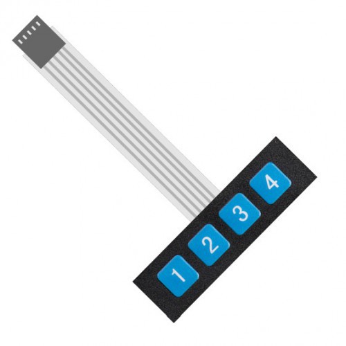 1x4 Key Matrix Membrane Switch Control Keypad - Hacktronics