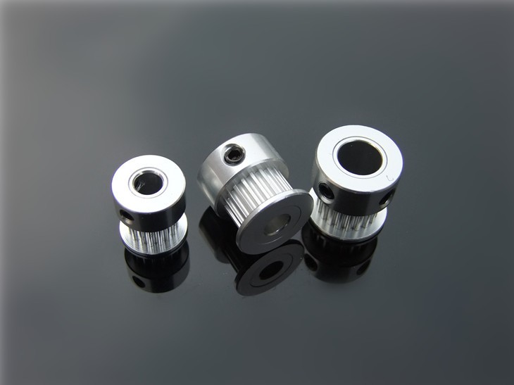 25 Perforations 6mm Synchronous Wheel 2GT Drive Pulley Aluminum For ...