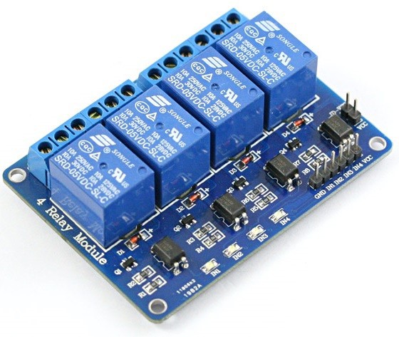 4 Channel 5V Relay Module with Optocoupler Isolation - Hacktronics