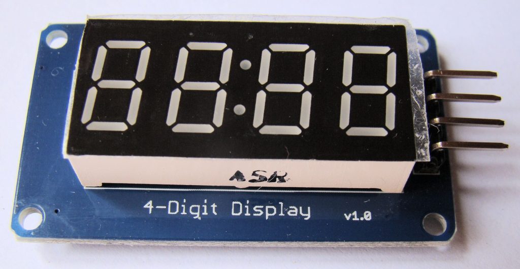 4 Digits 7 Segment TM1637 Digital Tube LED with Clock Display Module - Hacktronics