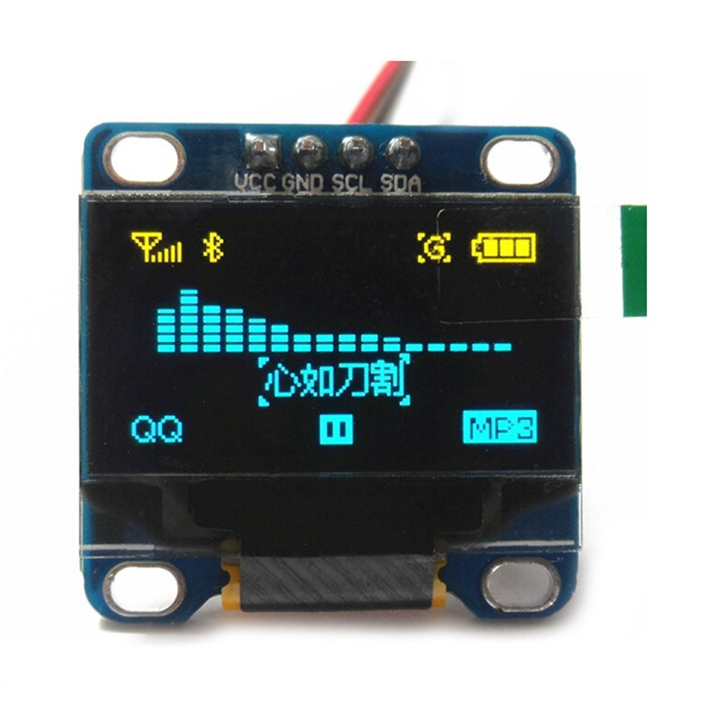 4 Pin Dual Color Yellow Blue I2C IIC 0.96" OLED Display Module SSD1306 ...