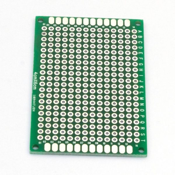 4 x 6 cm Double Sided Tin Coated Solderable FiberGlass Perf Board PCB ...