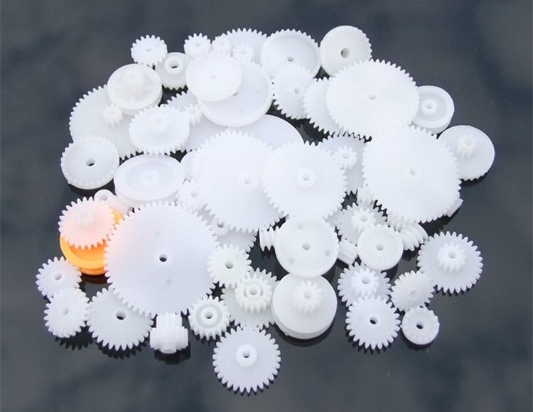 64 Type Plastic Shaft Single Double Reduction Crown Worm Toothed Pulley Spares Gears Kit ...