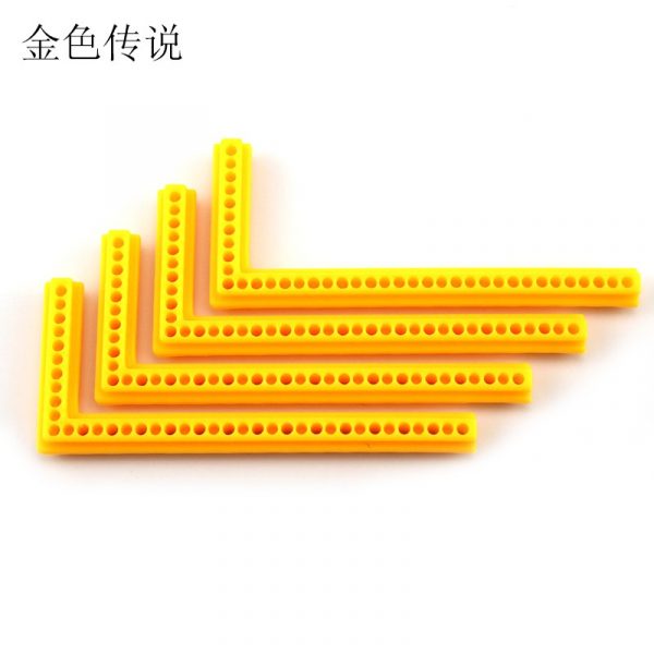 7531L Plastic Strip (Yellow) Porous Connectors Multi-Function Right-Angle Bracket - Hacktronics