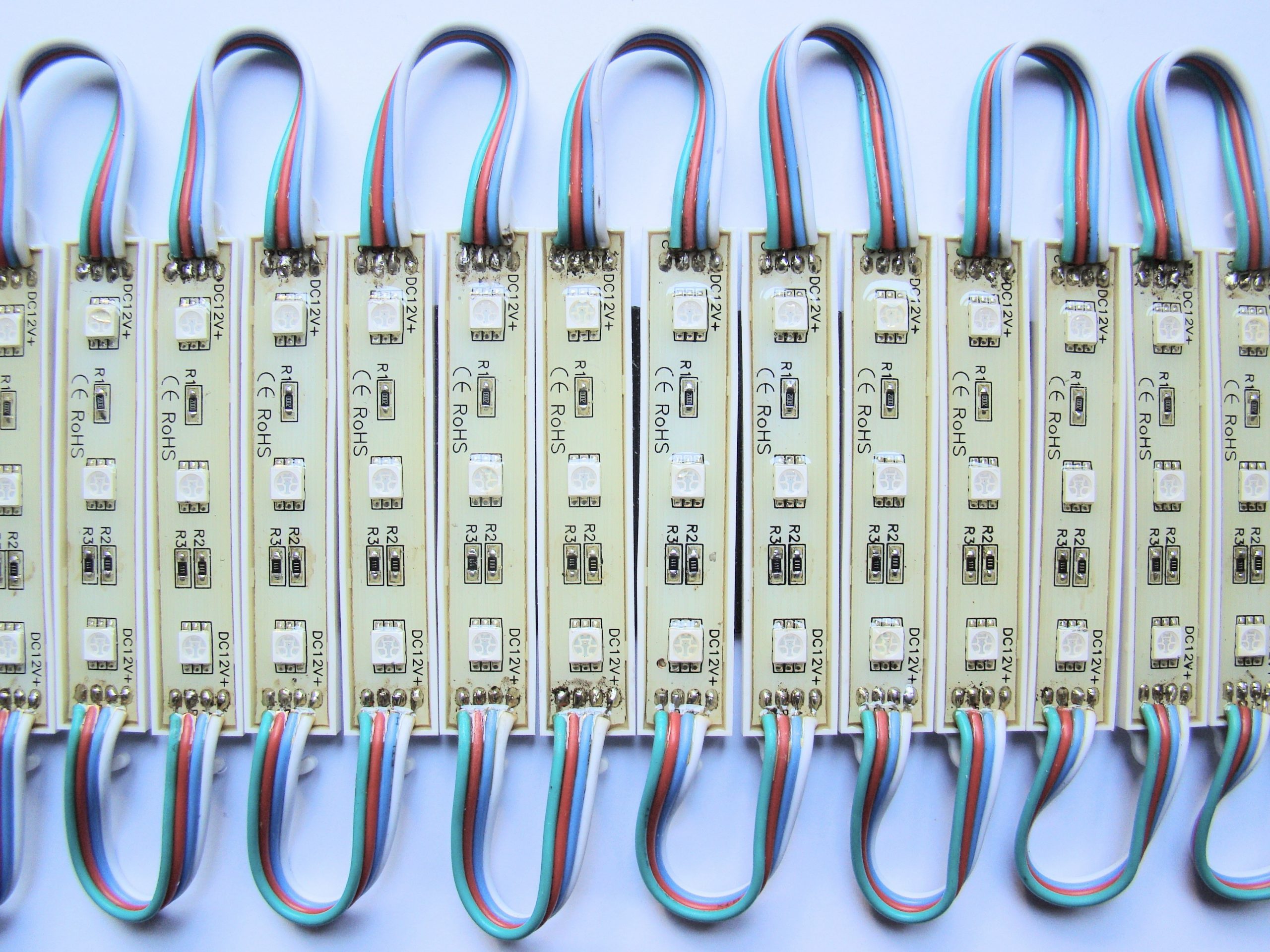 Bright RGB SMD 5050 3 LED Waterproof Strip 4 Wire - Hacktronics