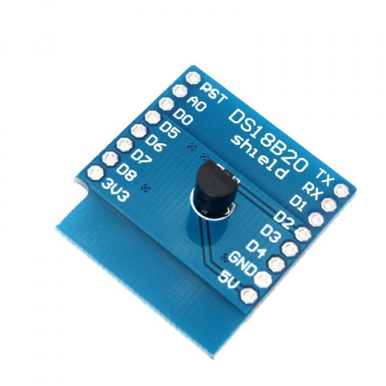 DS18B20 Temperature Sensor Shield for WeMOS D1 Mini - Hacktronics