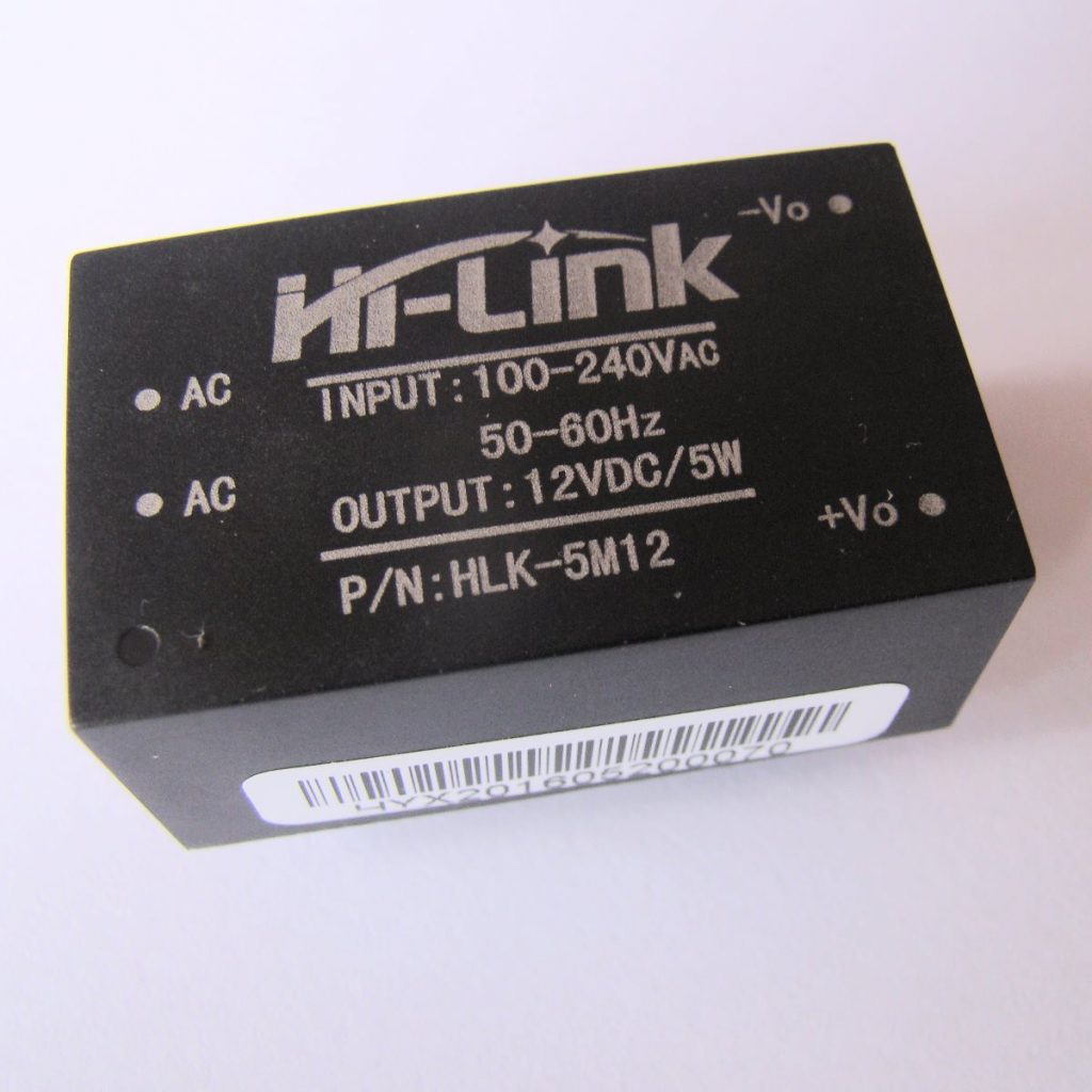 HLK-5M12: AC-DC 220V AC to 12V DC 5W PCB Mounted Plastics Enclosed ...