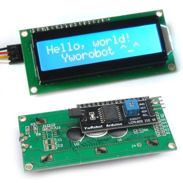 IIC I2C Interface LCD1602A 16x2 Blue LCD Display - Hacktronics