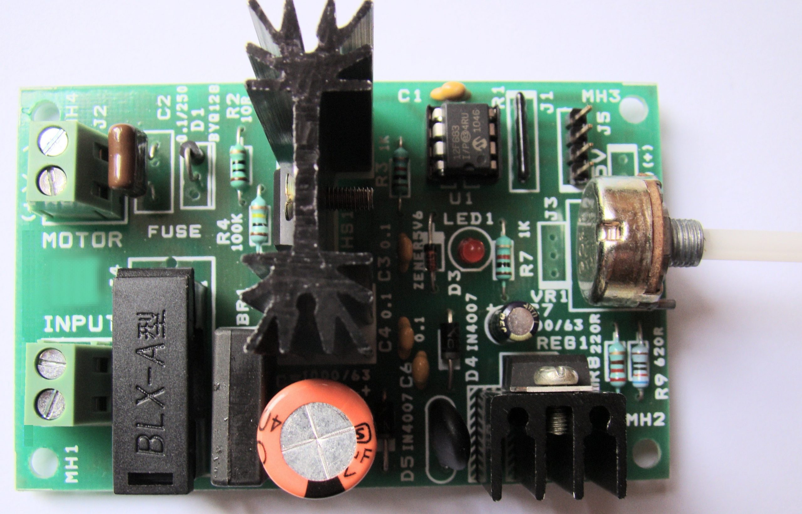 Microcontroller Based Motor Speed Controller: Upto 5Amps - Hacktronics