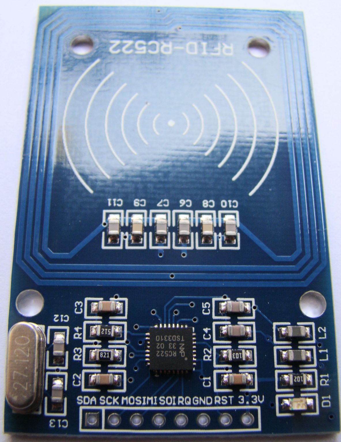 Mifare RC522 RFID Card Reader Module with RF Antenna - Hacktronics
