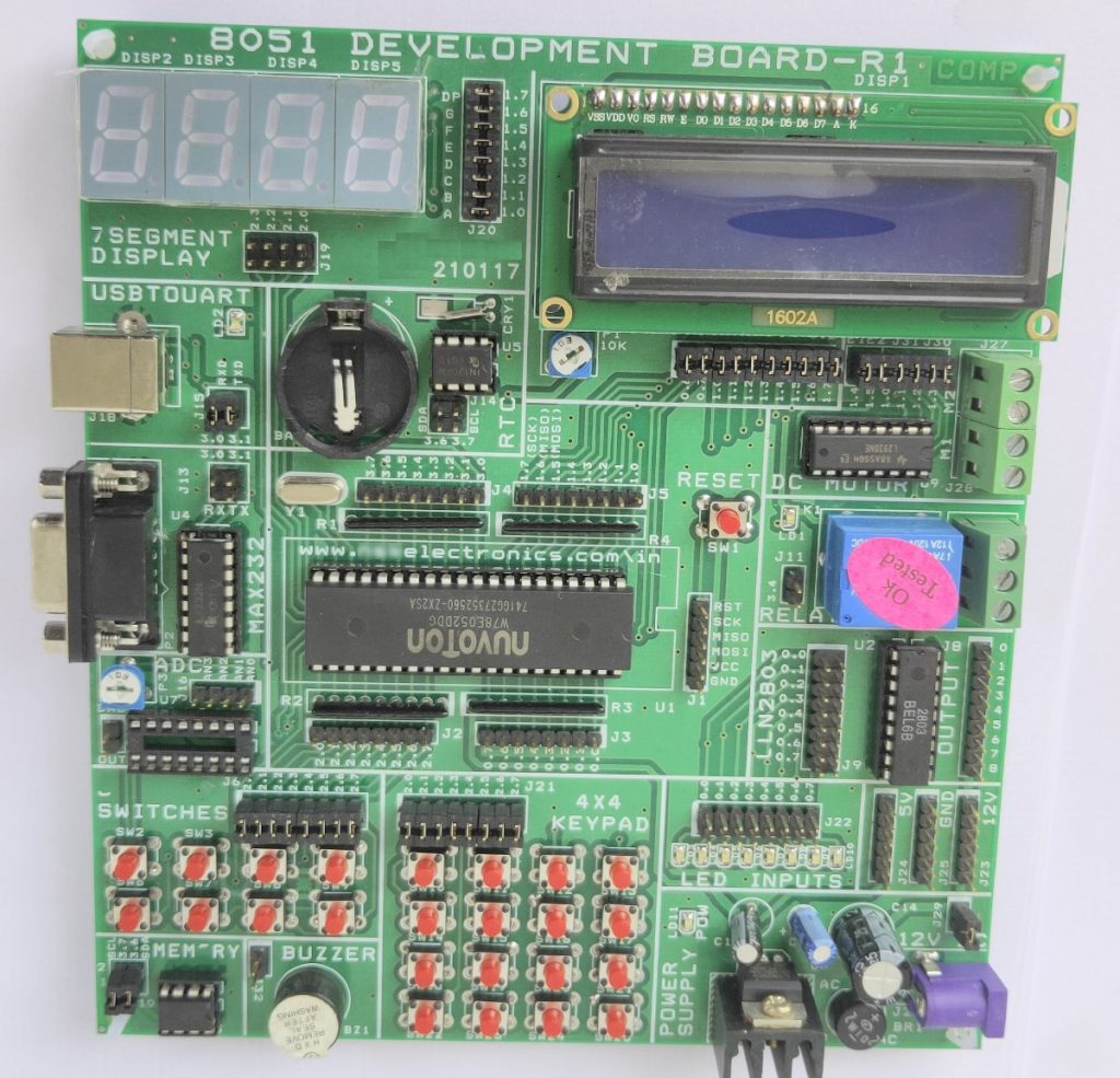 Nuvoton W78E052DDG 8051 Development Board for Learning 8051 Programming ...