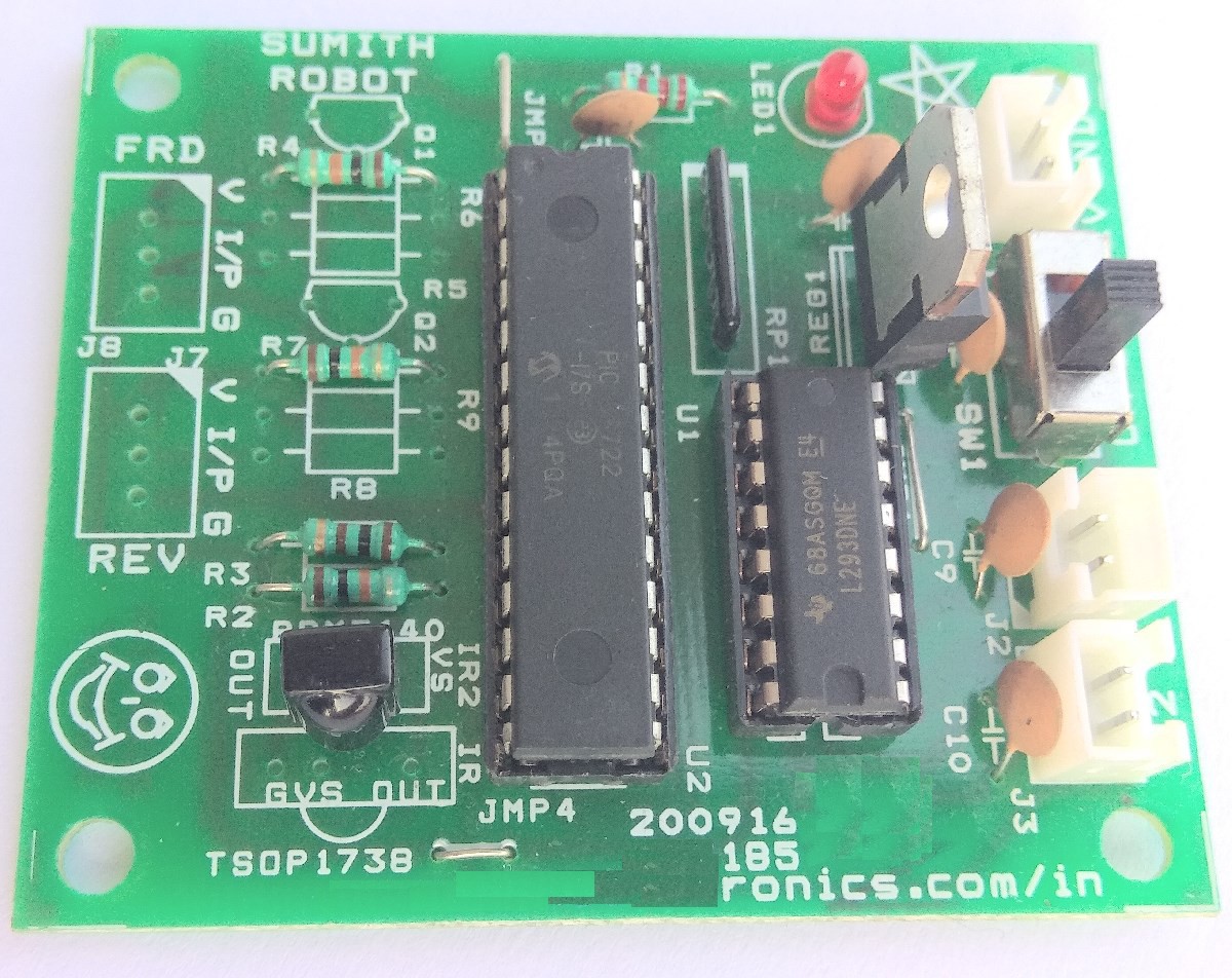 PIC16722 PIC Microcontroller based IR and Bluetooth L293D Motor Controller Robotics Development ...