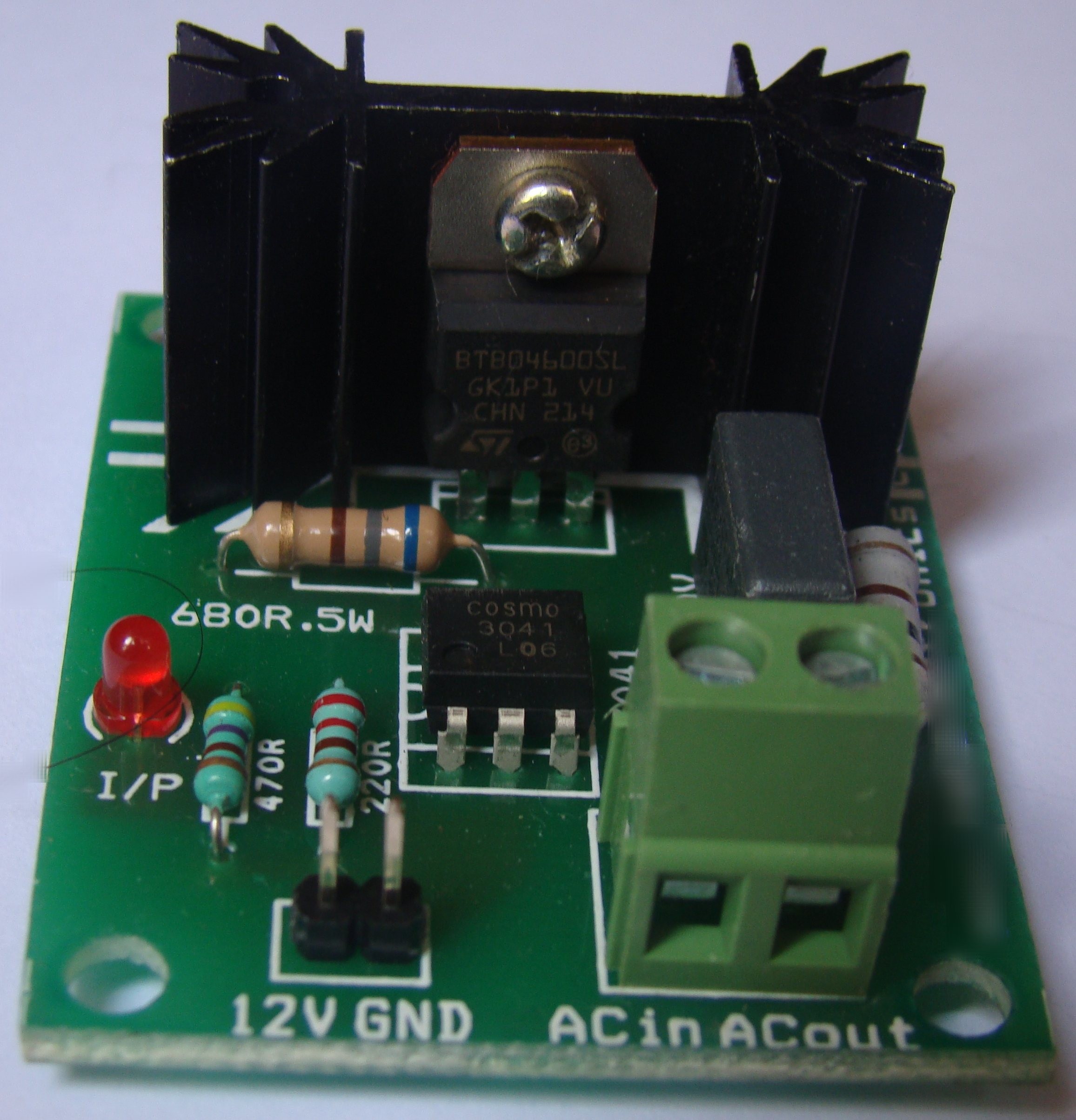 Single Channel Solid State Relay (SSR) Module with OptoCoupled Input ...