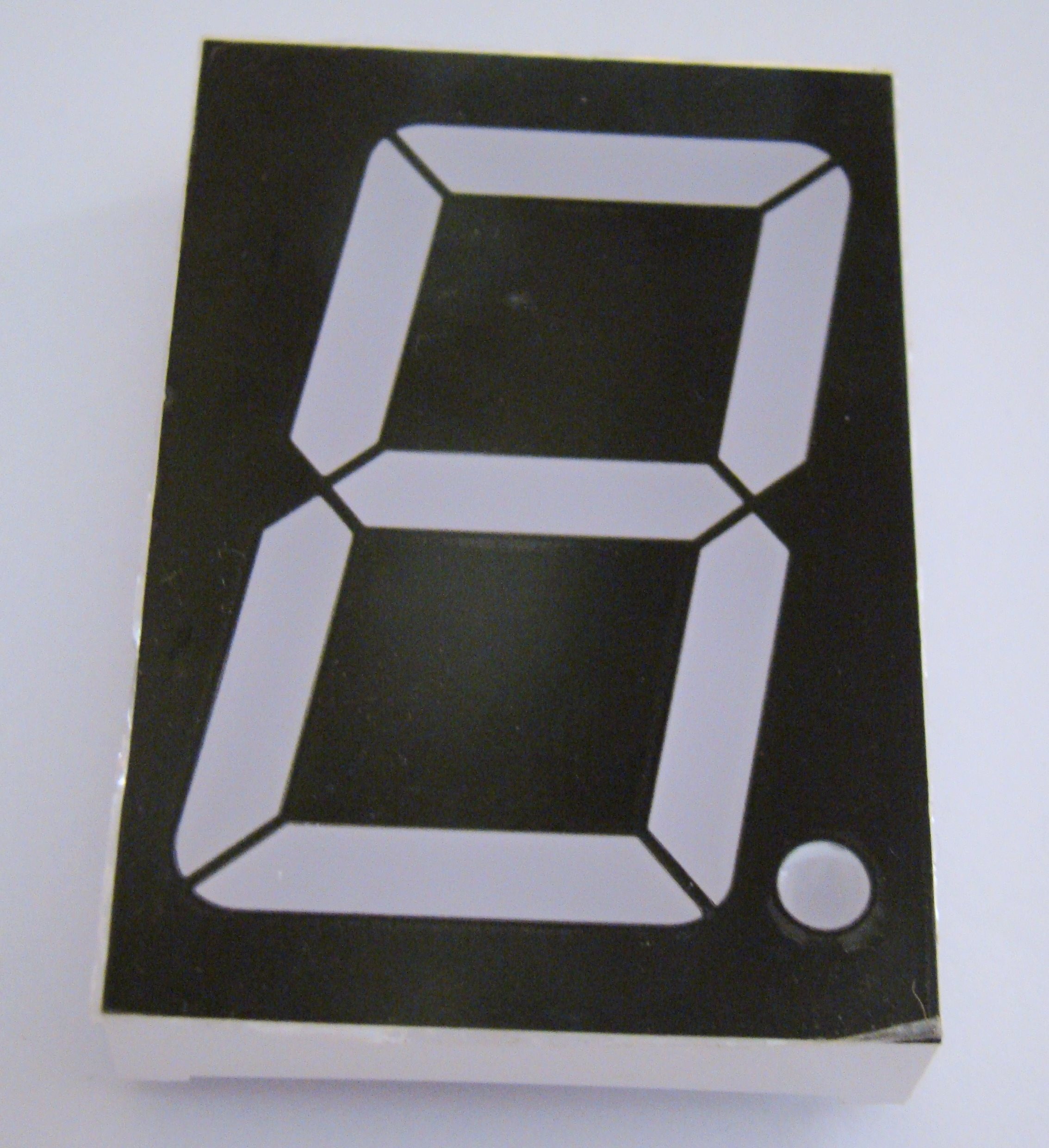 White Color 2.3 Inch 7 Segment Common Anode LED Display - Hacktronics