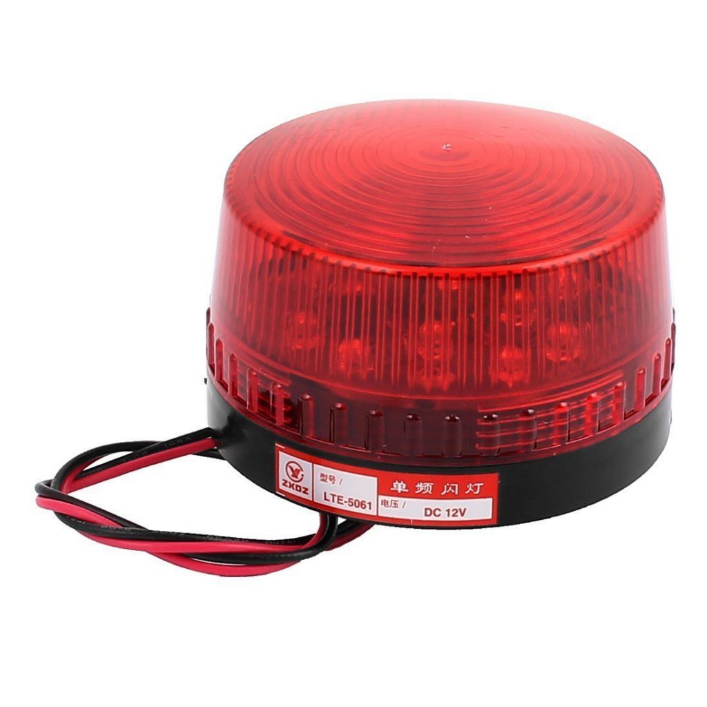 Wired Strobe Light Alarm Flasher 12V DC Red LED Flashing Light Alarm ...