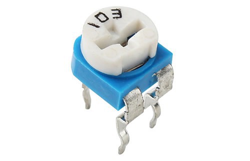 10k Ohm Pcb Preset Variable Resistor Trimmer Potentiometer Blue White Hacktronics