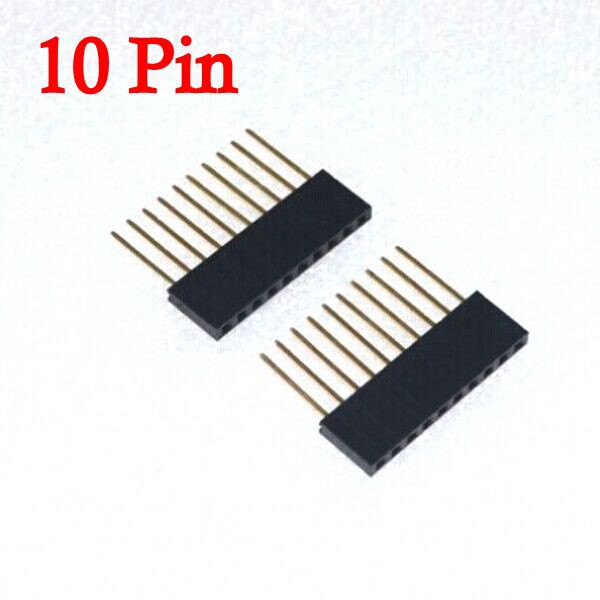 2.54mm Pitch 10-Pin Male to Female Pin Headers - Hacktronics