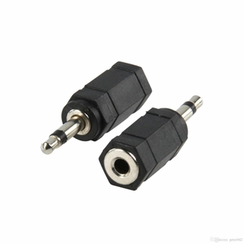 2.5mm Female to 3.5mm Male Plug Audio Jack Socket Adapter Converter ...