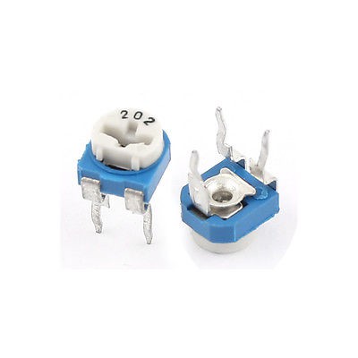 2K Ohm PCB Preset Variable Resistor Trimmer Potentiometer Blue White ...