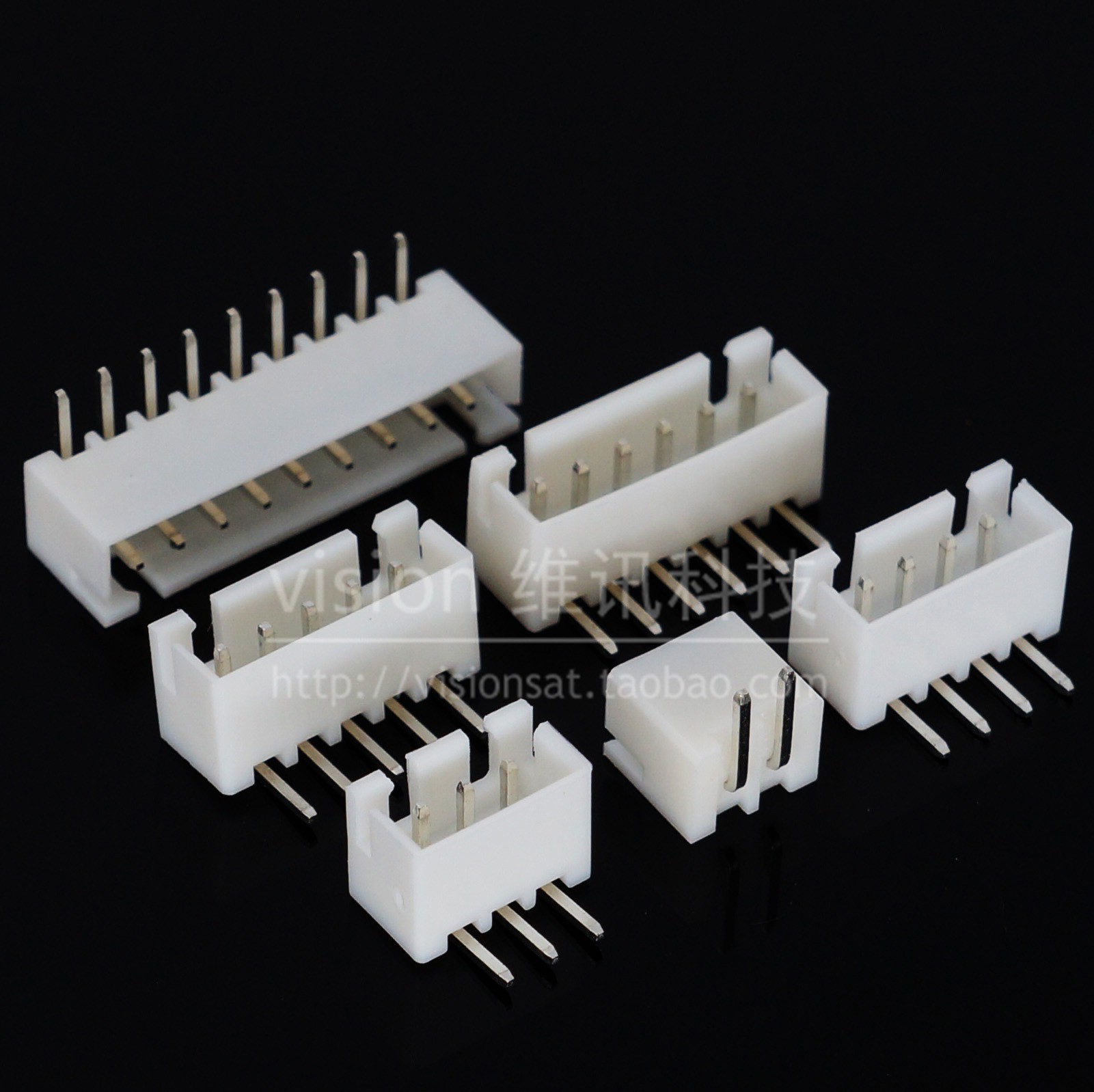 3 Pin Bent Legs XH2.54 White Bent Pin Terminal Block - Hacktronics