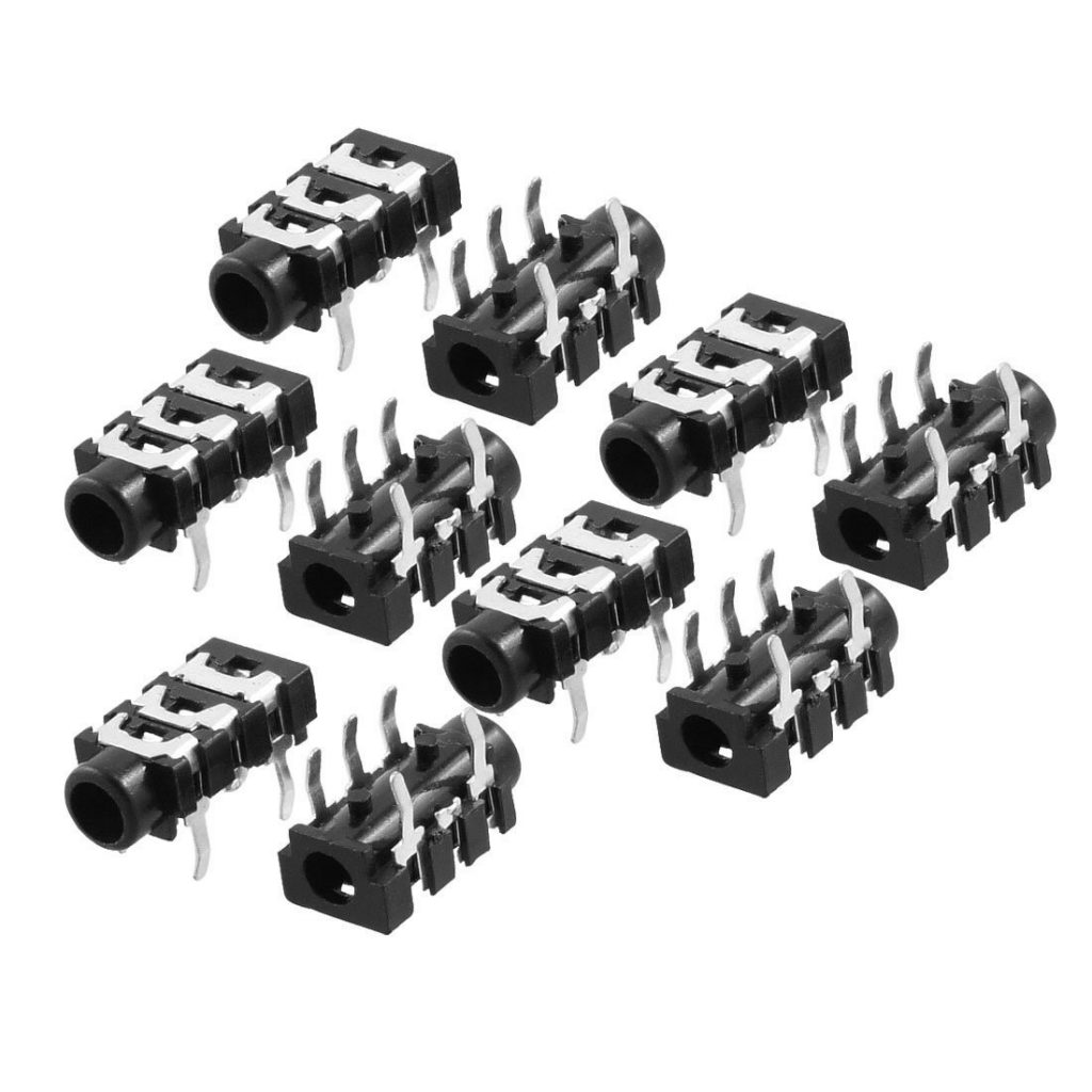 3.5mm 5 Pin PCB Panel Female Headphone Stereo Jack Socket Connector ...