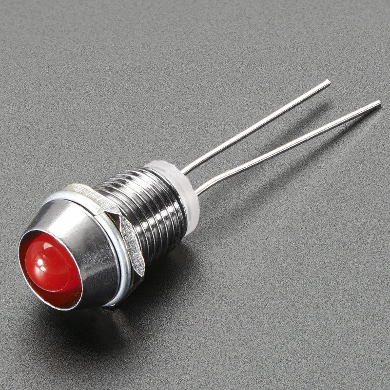 3mm Chromed Metal Narrow Bevel LED Holder for Mounting on Project Box ...
