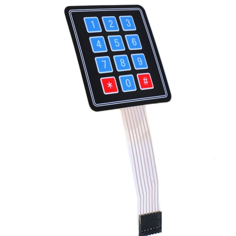 3x4 Matrix Membrane Switch Keypad - Hacktronics