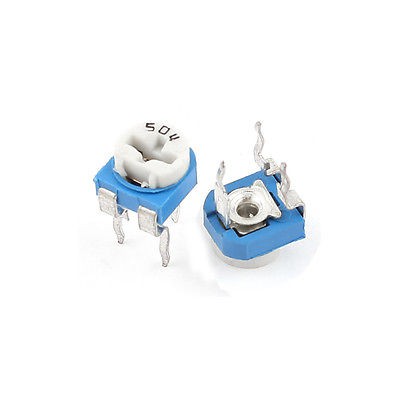 500K Ohm PCB Preset Variable Resistor Trimmer Potentiometer Blue White ...