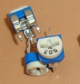 50K Ohm PCB Preset Variable Resistor Trimmer Potentiometer Blue White ...