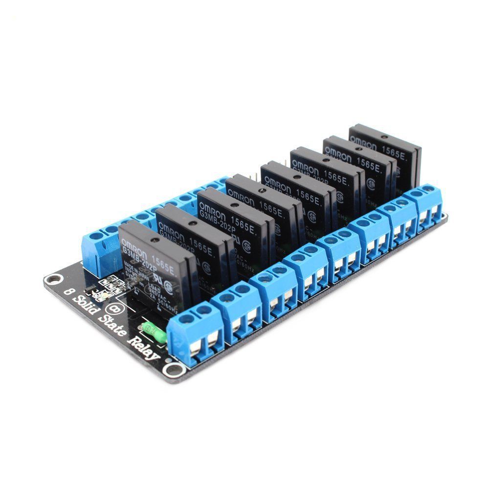 5V 8 Channel OMRON SSR Solid State Relay Module 250V 2A - Hacktronics