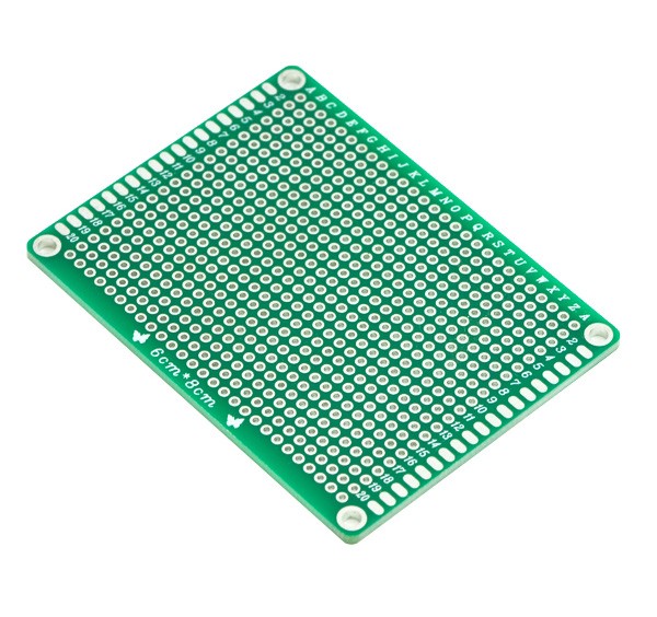 6 x 8 cm Double Sided Tin Coated Solderable FiberGlass Perf Board PCB ...