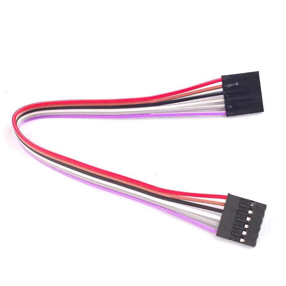 6P Pin/Port Female to Female DuPont Cable 2.54MM Pitch - Hacktronics