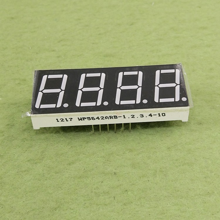 7-Segment 4 Digit Common Anode LED Display 0.56 Inches for Token Number Display - Hacktronics
