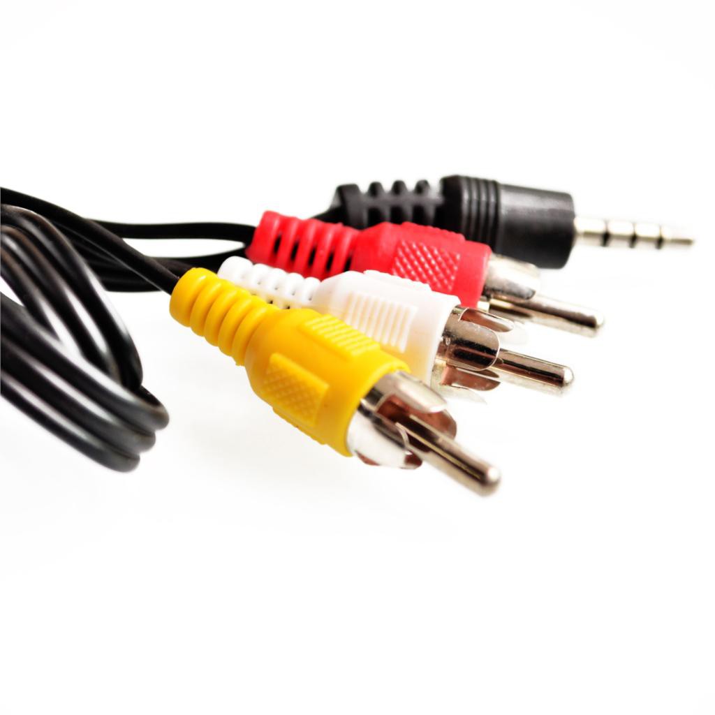 AV Cable A/V Composite Cable - 3.5mm to 3 x RCA - Hacktronics