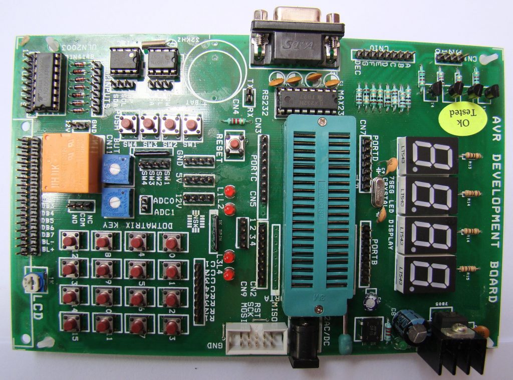 AVR Development Board for Learning AVR Programming - Hacktronics