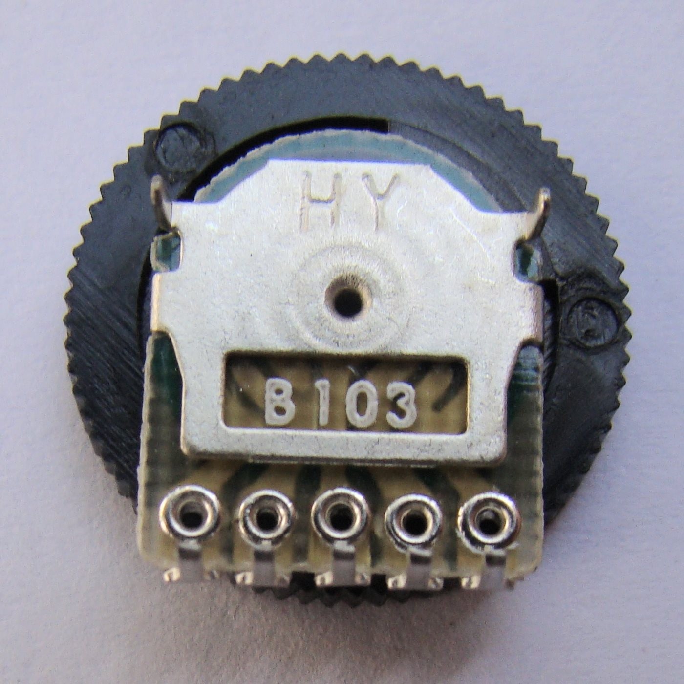 B103 16x2mm 10K Ohm Double Dial Taper Wheel Duplex Potentiometer ...