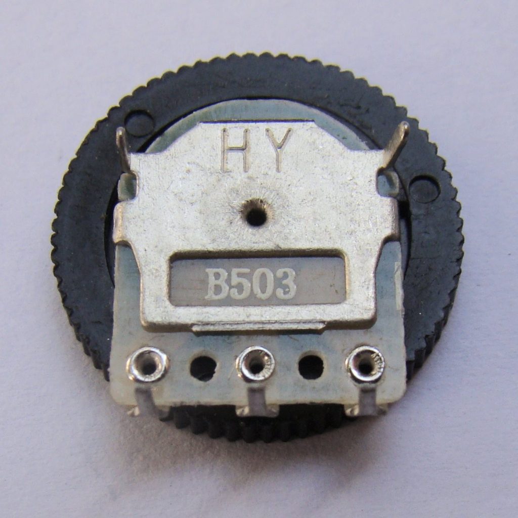 B503 16x2mm 50K Ohm Single Dial Taper Wheel Potentiometer for Stereo ...