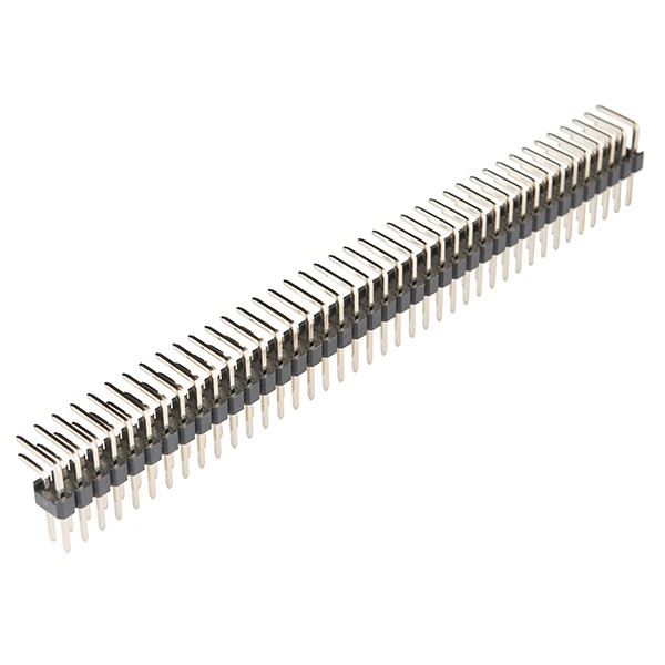 Berg Strip: Break Away 2x40 Pin Headers - Right Angled - Hacktronics