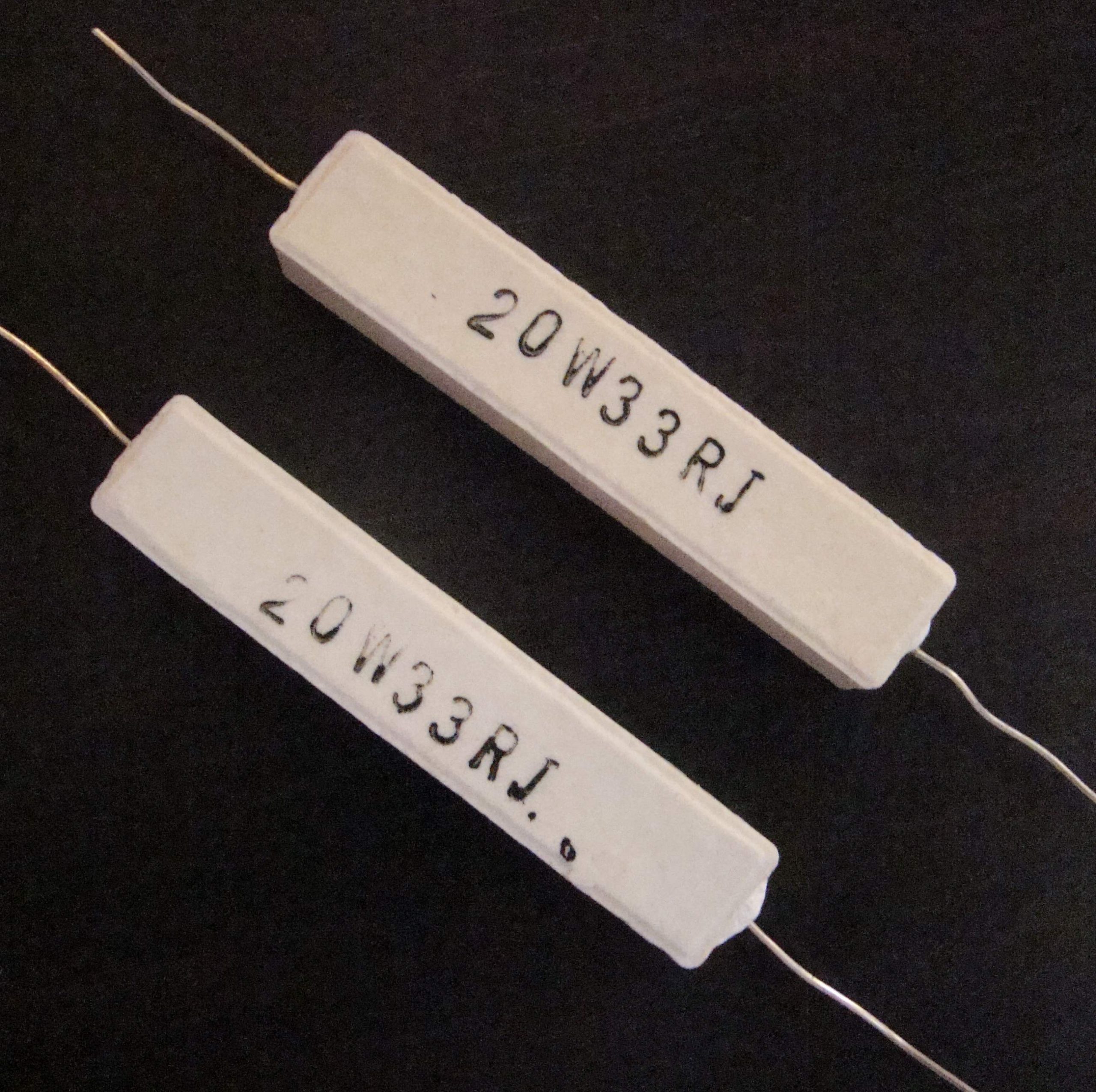 Cement Resistor 20W 33R J 33 Ohm ±5% Precision - Hacktronics